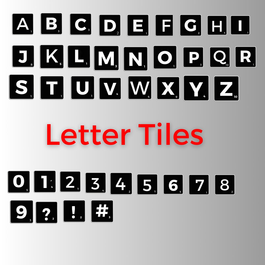 Customizable Scrabble-style Tiles for Wall Art Digital Files SVG JPG ...