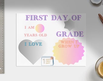 Printable First Day of Summer Camp Chalkboard Sign, Printable Summer ...