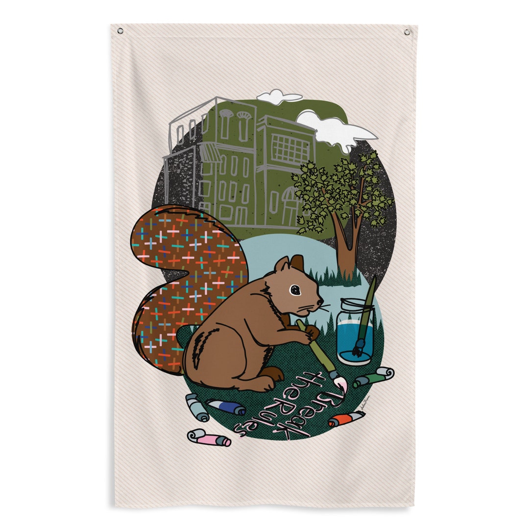 Break the Rules: Squirrel | Fabric Flag | Tapestry Wall Hanging | Home ...