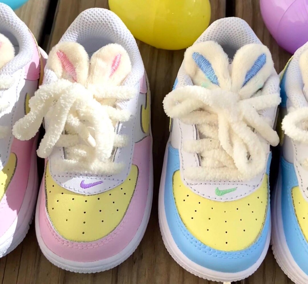 Custom Easter Air Force 1 Sneakers | Hand-painted Nike AF1 for Kids ...