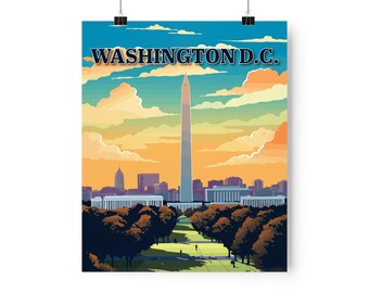 Washington Premium Matte Poster Washington Watercolor Floral - Etsy