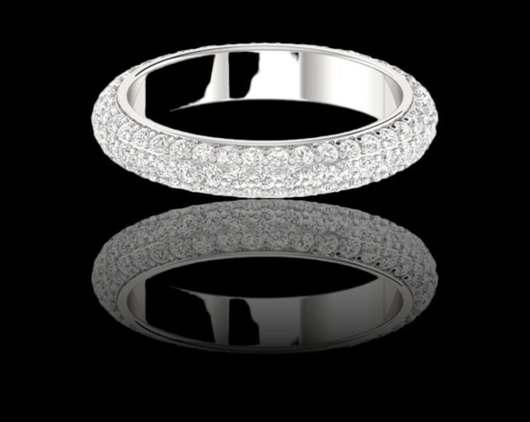 Eye-catching and Sparkling, Round Stone, Cubic Zirconia Ring, 925 ...