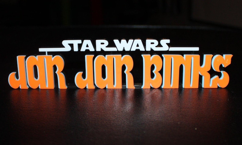 Jar Jar Binks 3D Printed Logo Sign Wall Desk Shelf Art - Etsy