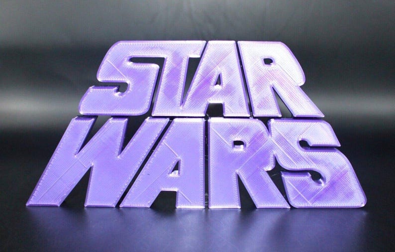 Star Wars 3D Printed Logo Sign Wall Desk Shelf Art - Etsy