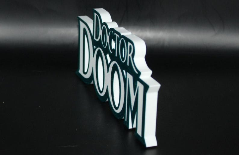 Doctor Doom 3D Printed Logo Sign Wall Desk Shelf Art - Etsy