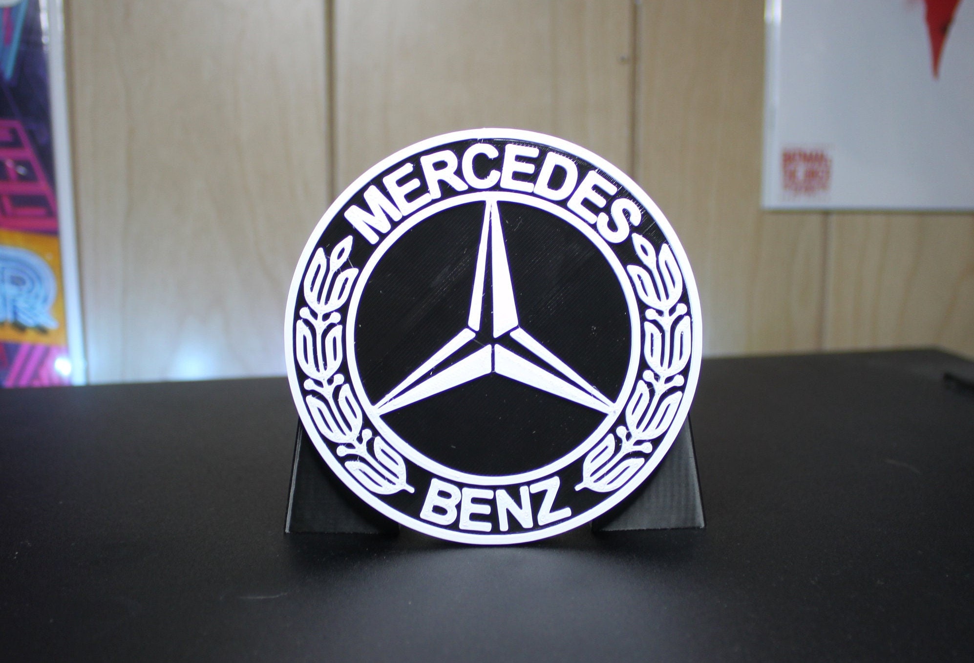 Mercedes 3D Printed Logo Art - Etsy