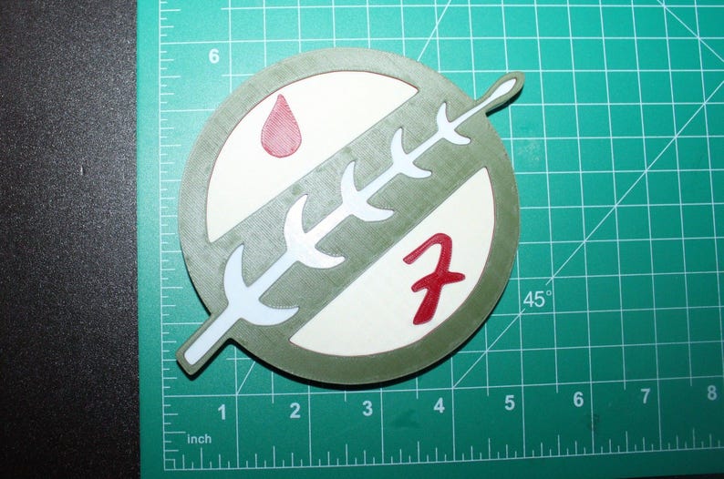 Boba Fett Mandalorian Crest 3D Printed Logo Sign Wall Desk Shelf Art - Etsy