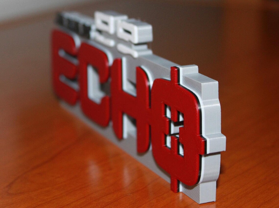 Echo 3D Printed Logo Sign Wall Desk Shelf Art - Etsy