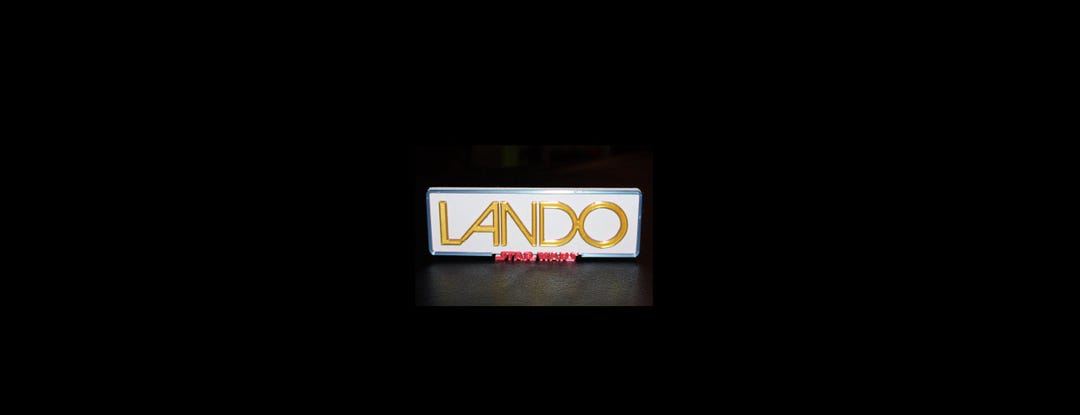 Lando 3D Printed Logo Sign Wall Desk Shelf Art - Etsy