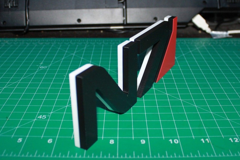 Mass Effect N7 3D Printed Logo Sign Wall Desk Shelf Art - Etsy