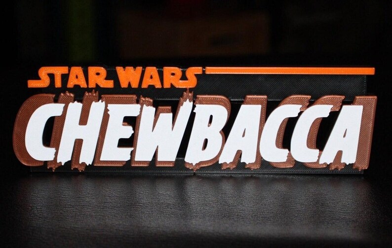 Chewbacca 3D Printed Logo Sign Wall Desk Shelf Art - Etsy