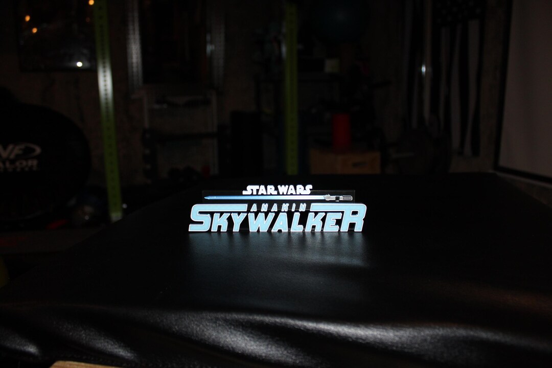 Anakin Skywalker With Lightsaber 3D Printed Logo Sign Wall Desk Shelf ...
