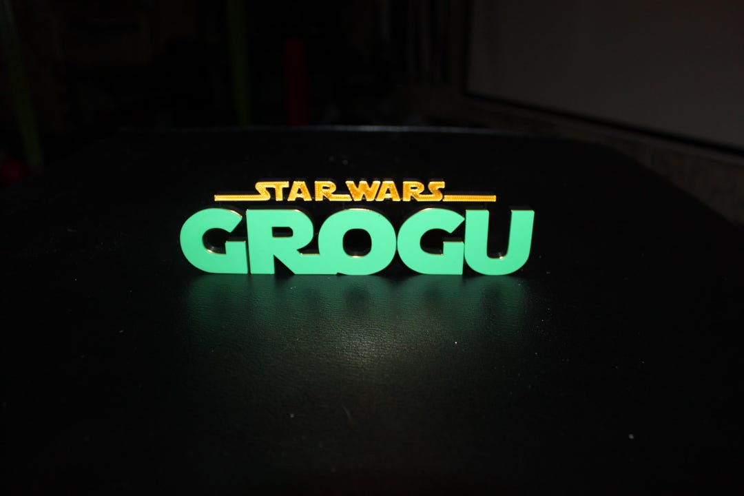 Grogu 3D Printed Logo Sign Wall Desk Shelf Art - Etsy