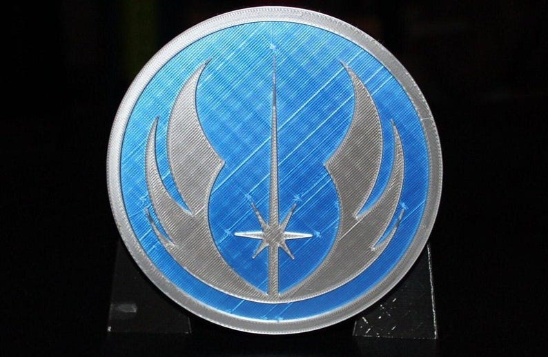 Jedi Order Emblem 3D Printed Logo Sign Wall Desk Shelf Art - Etsy Australia