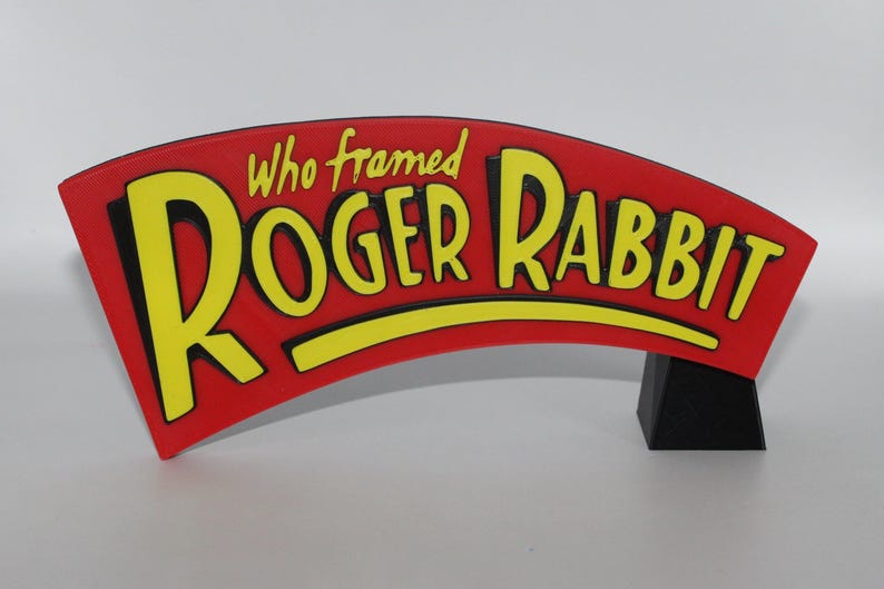 Who Framed Roger Rabbit 3D Printed Logo Sign Wall Desk Shelf Art - Etsy