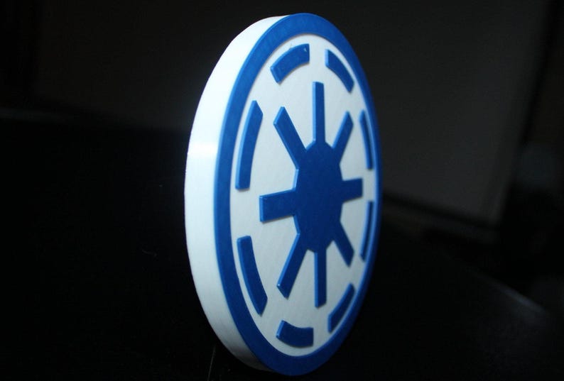 Galactic Republic Emblem 3D Printed Logo Sign Wall Desk Shelf Art - Etsy
