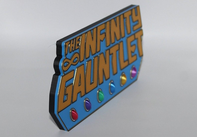 The Infinity Gauntlet 3D Printed Logo Sign Wall Desk Shelf Art - Etsy