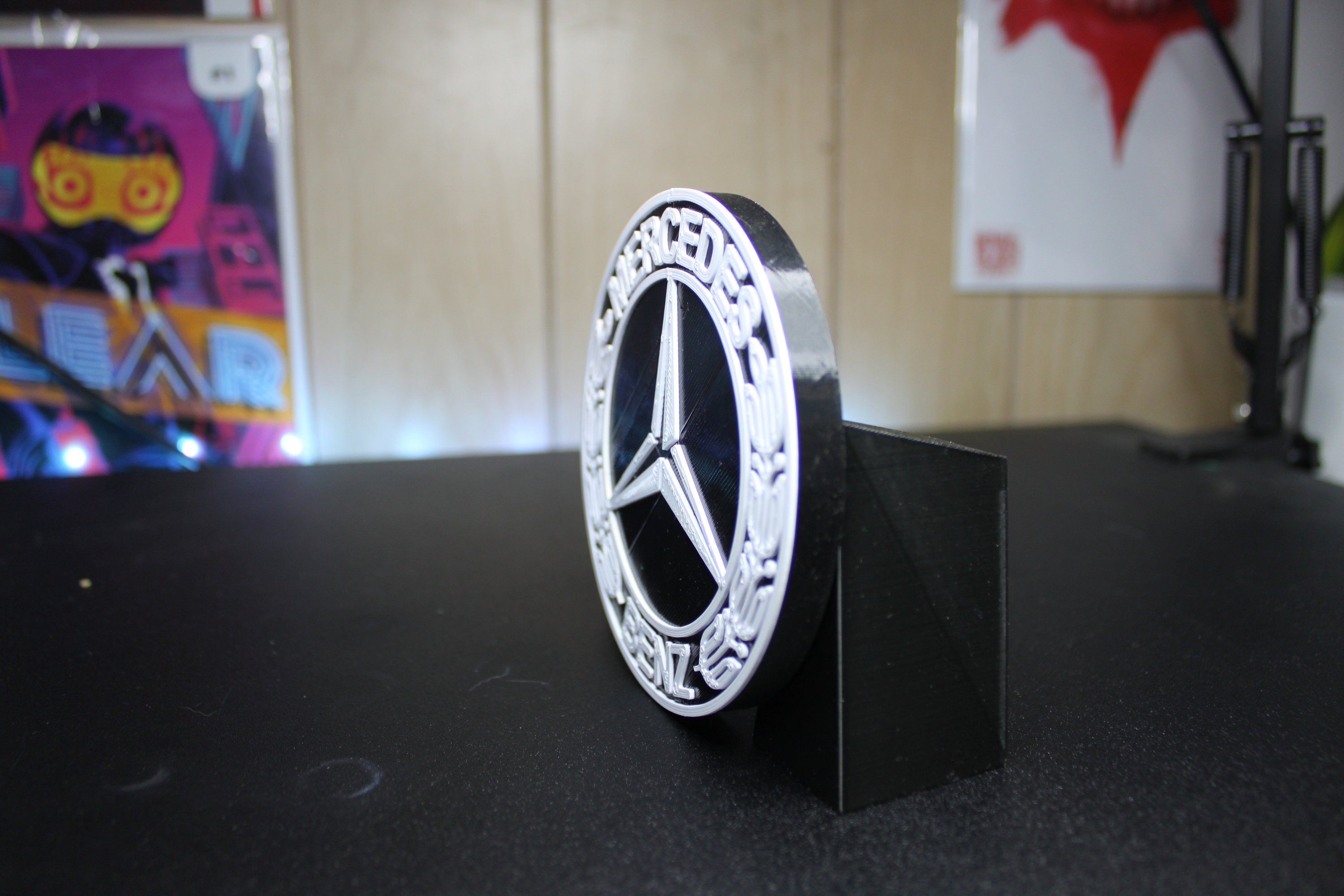Mercedes 3D Printed Logo Art - Etsy