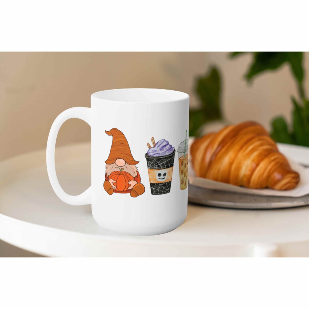 Gnome Coffee Mug, Autumn Gnome Vibes Coffee Mug, Fall Inspired Design ...