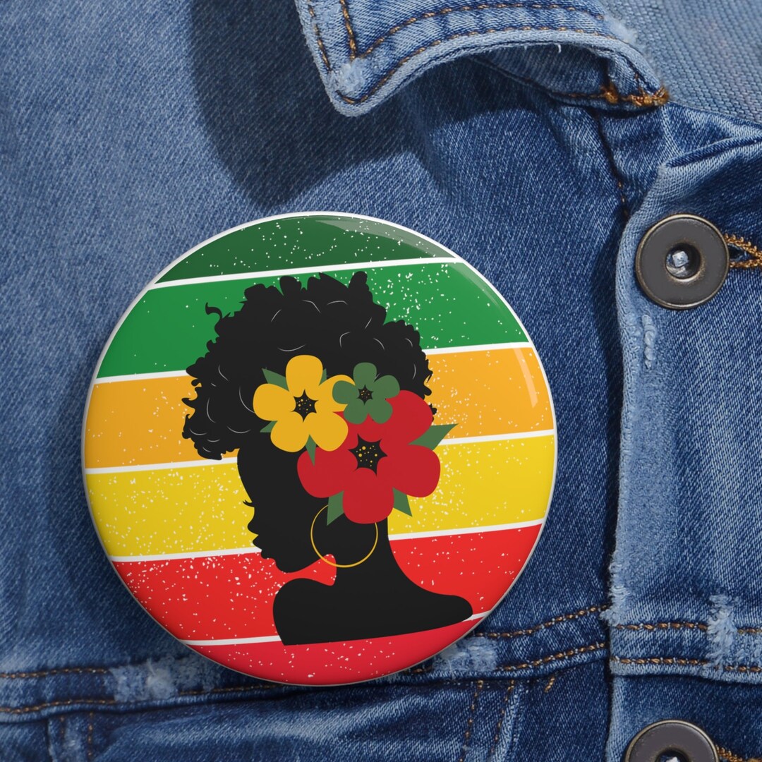 Juneteenth Pride Pin Commemorate Juneteenth With This Afro & Flowers ...