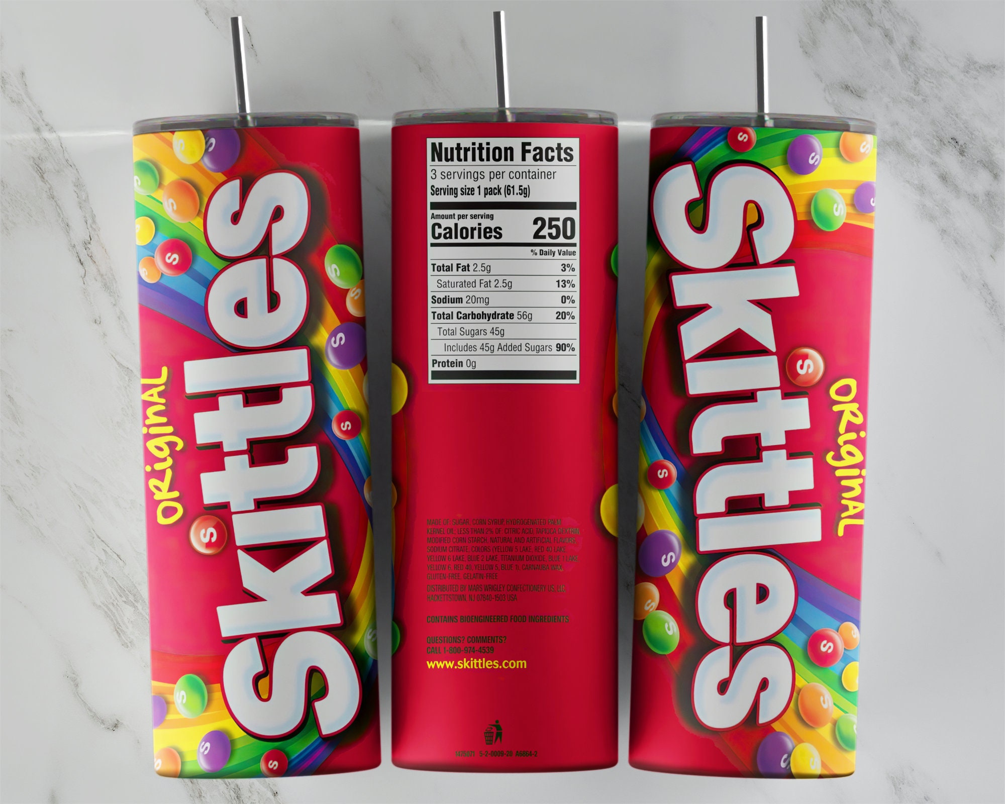 Skittles Tumbler Design, 20 Oz Skinny Tumbler Design, Sublimation Image ...