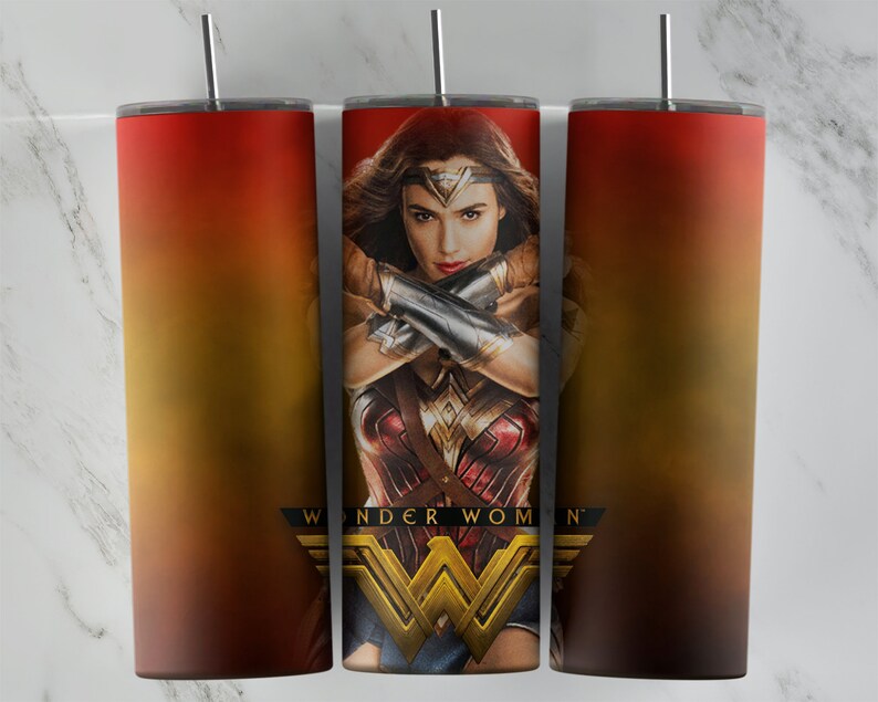 Wonder Woman Tumbler Design, 20 Oz Skinny Tumbler Design, Sublimation ...
