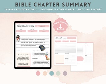 Bible Chapter Summary Printable Template Bible Study Guide Template ...