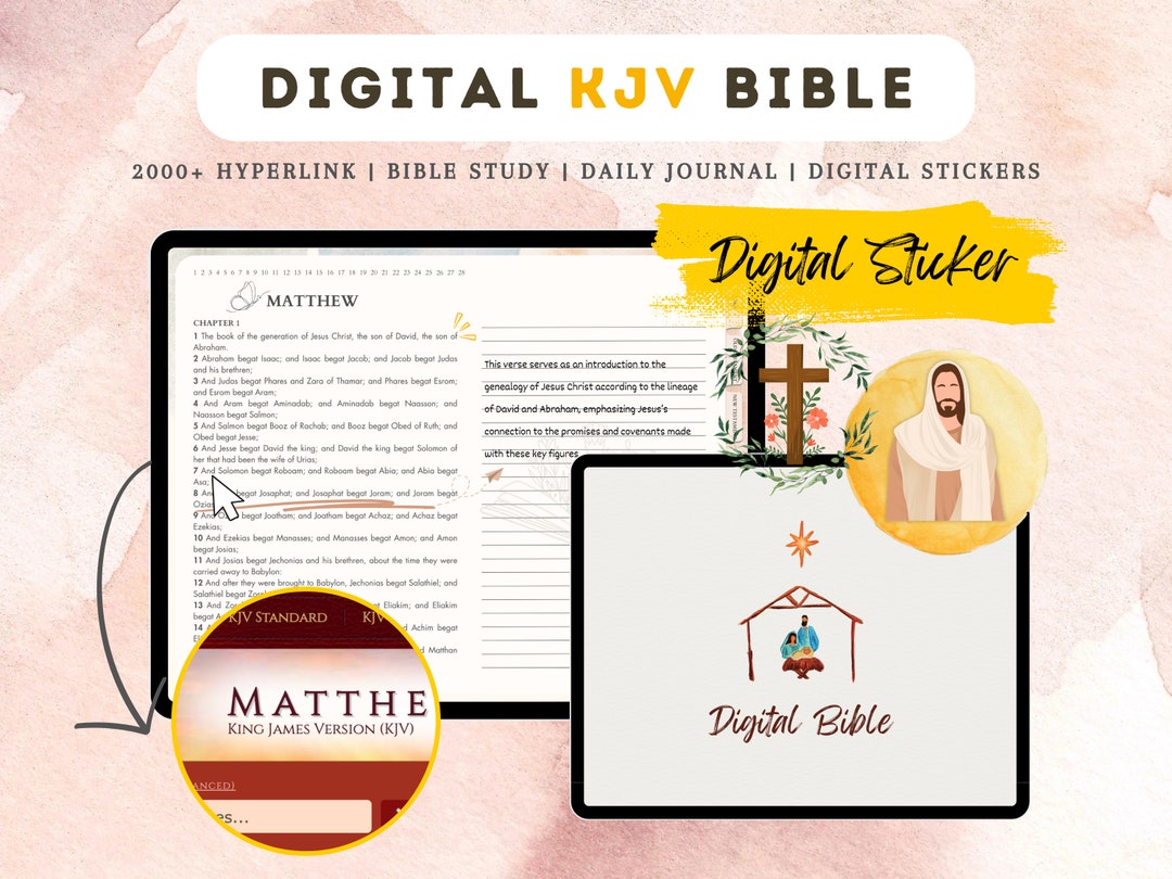 Digital Journaling Bible | KJV Bible | Bible Study for Goodnotes ...