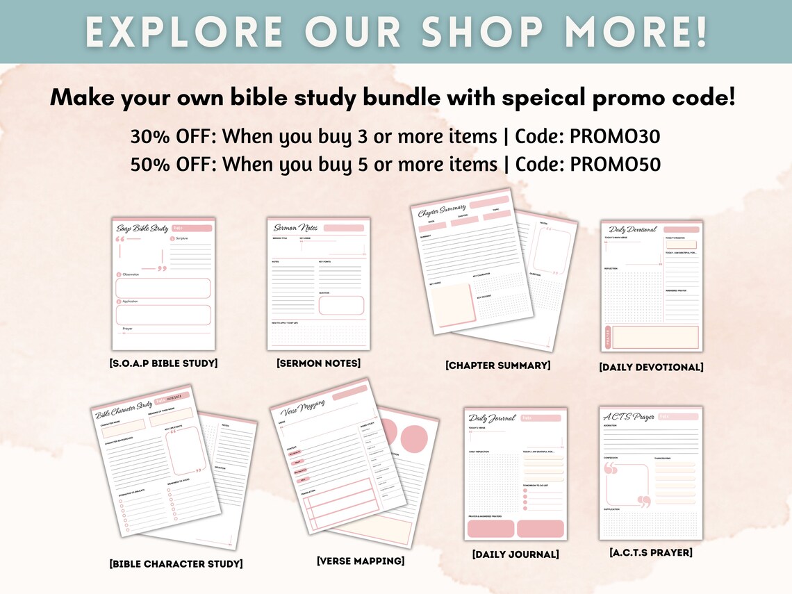 Bible Verse Mapping Bible Printable Study Guide Bible Study Bundle Note ...