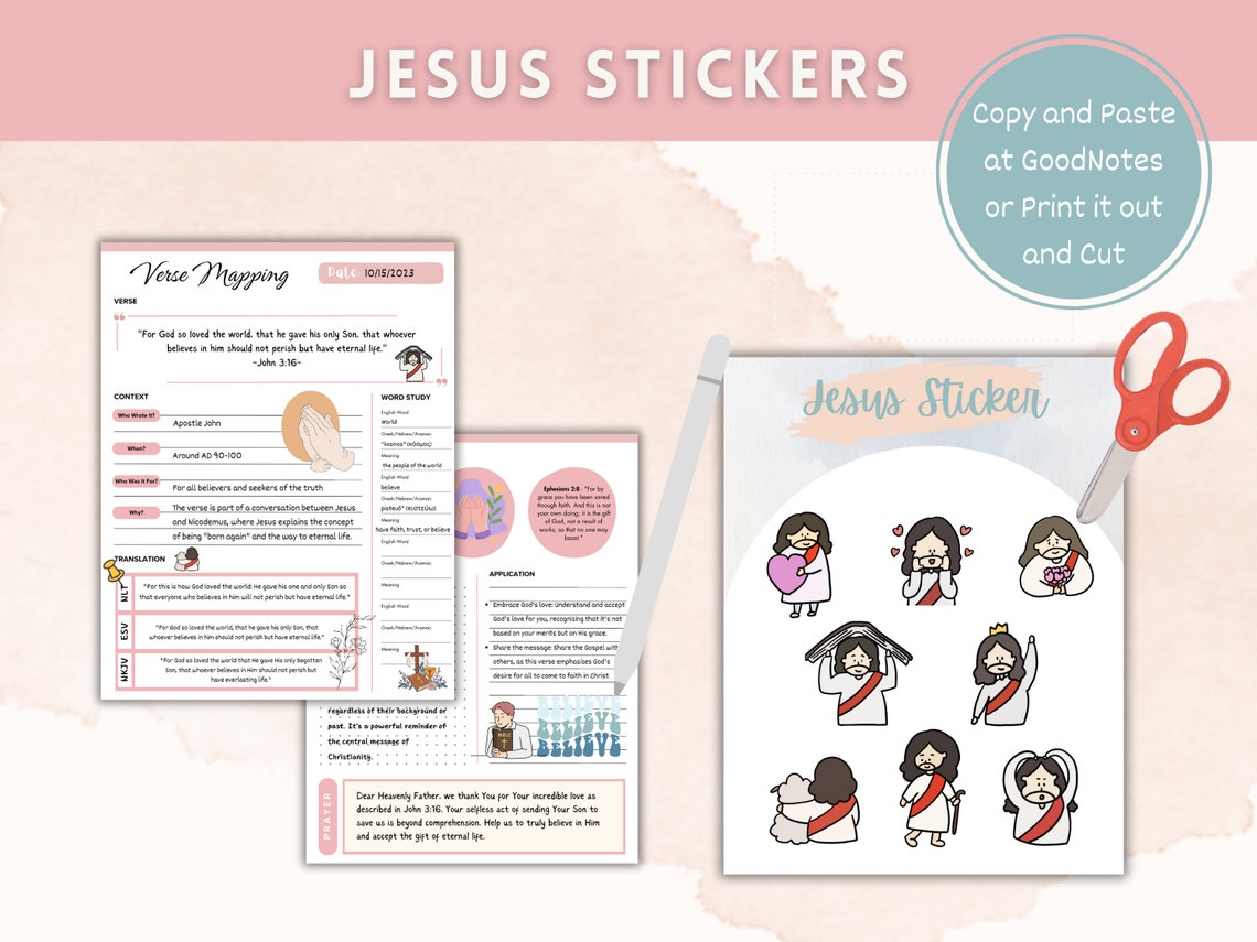 Bible Verse Mapping Bible Printable Study Guide Bible Study Bundle Note ...