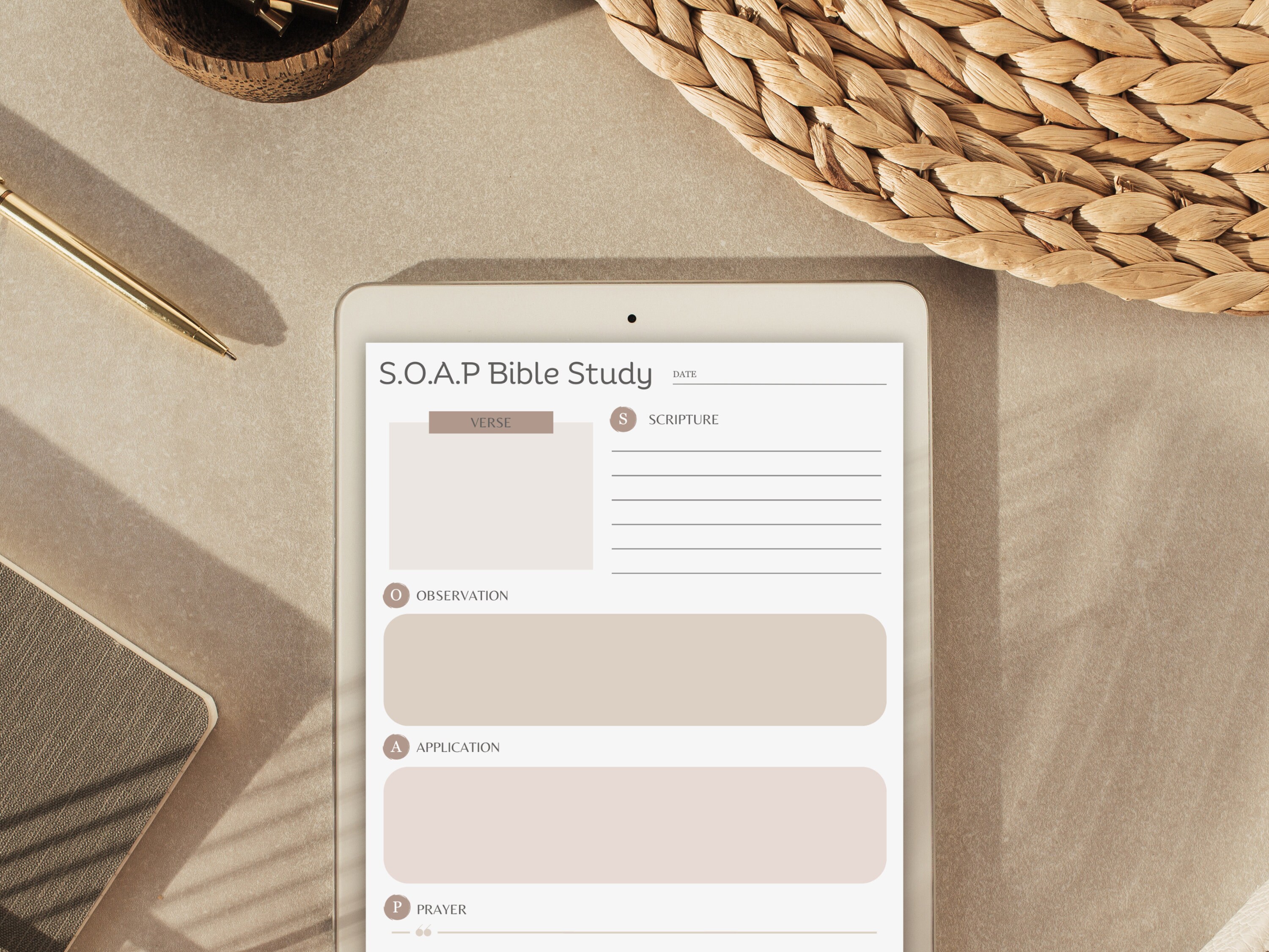 SOAP Bible Study, Printable Bible Study Journal for Beginners, Women ...