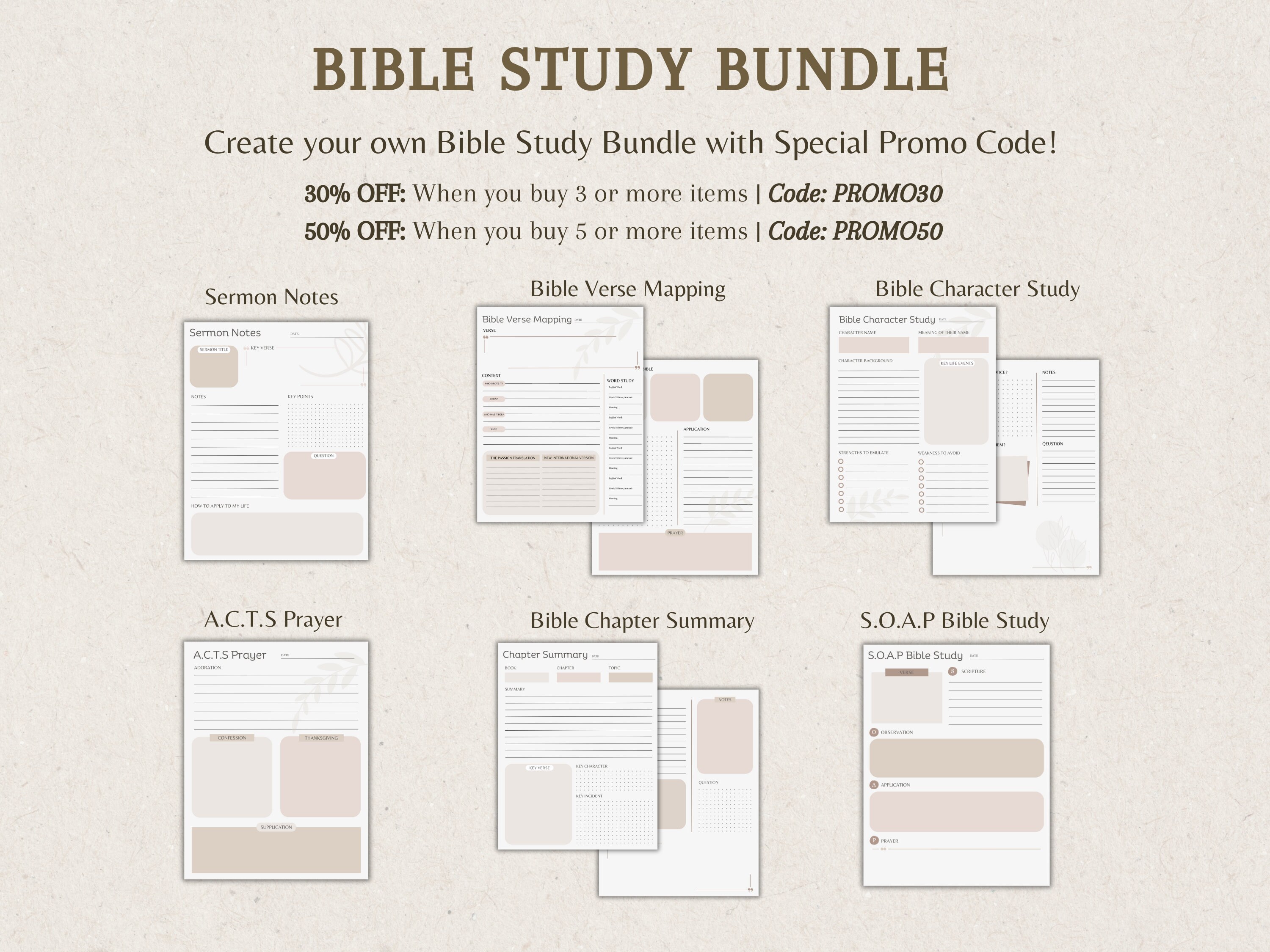 Sermon Notes Printable, Digital Bible Study Journal, Church Service ...