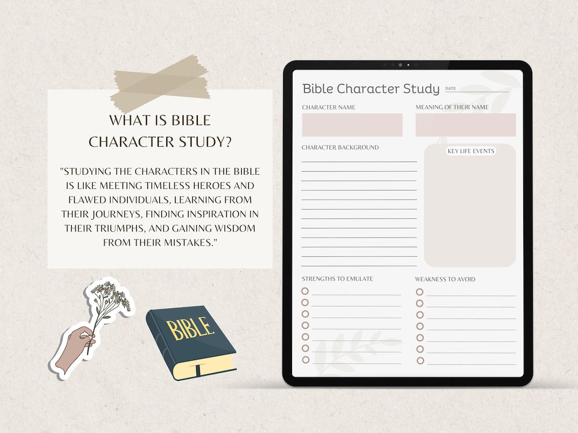 Bible Character Study, Bible Study Printable, Christian Character ...