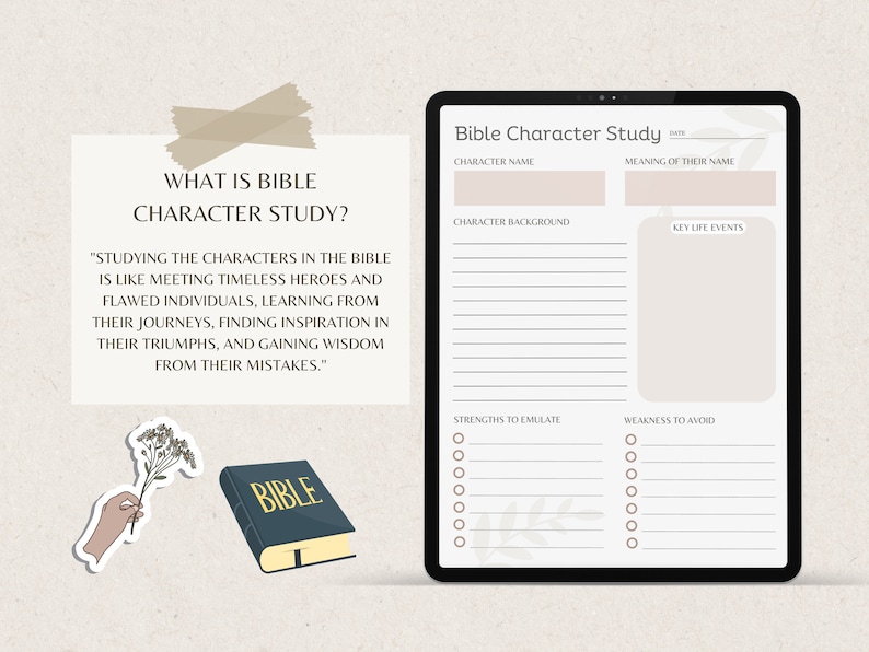 Bible Character Study, Bible Study Printable, Christian Character ...
