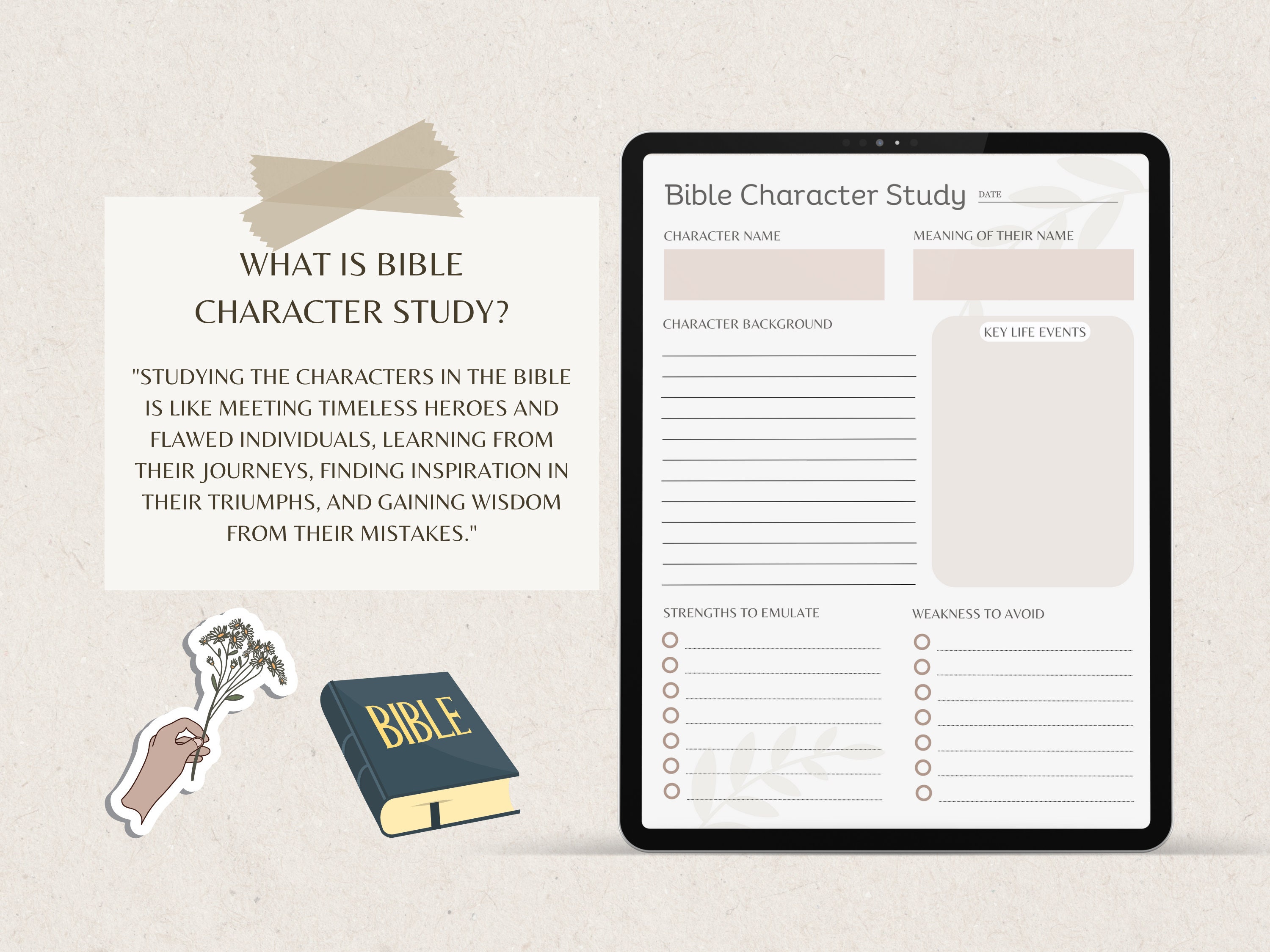 Bible Character Study, Bible Study Printable, Christian Character ...