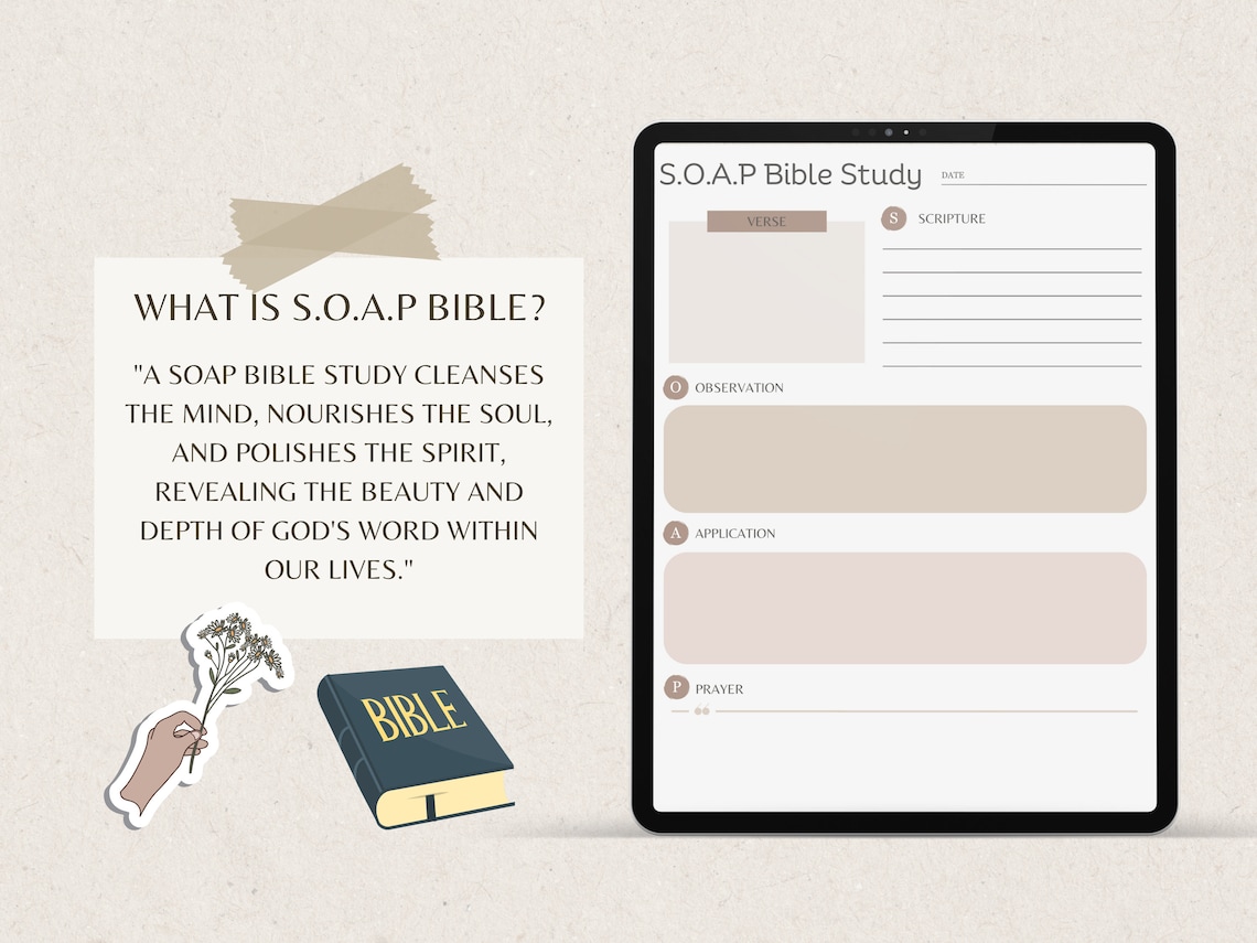 SOAP Bible Study, Printable Bible Study Journal for Beginners, Women ...