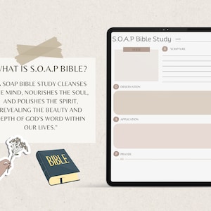 SOAP Bible Study, Printable Bible Study Journal for Beginners, Women ...