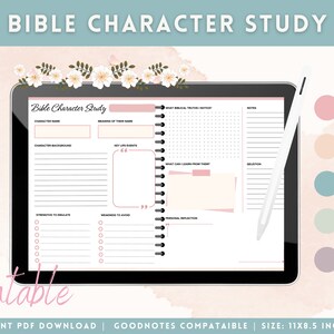 Bible Study Bundle, 8 Templates Digital Bible Study, Faith Journal ...