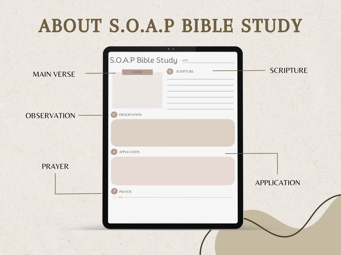 SOAP Bible Study, Printable Bible Study Journal for Beginners, Women ...