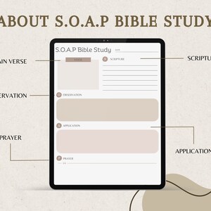SOAP Bible Study, Printable Bible Study Journal for Beginners, Women ...