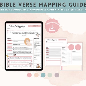 Bible Verse Mapping - Bible Printable Study Guide - Bible Study Bundle ...