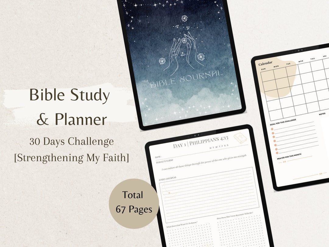 Bible Study Journal 30-day Scripture Study Guide for faith - Etsy