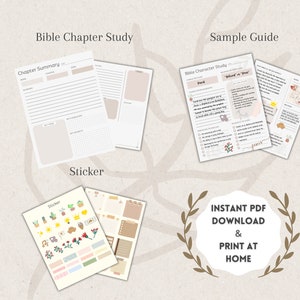Bible Chapter Study, Bible Study Journal, Printable Bible Study ...