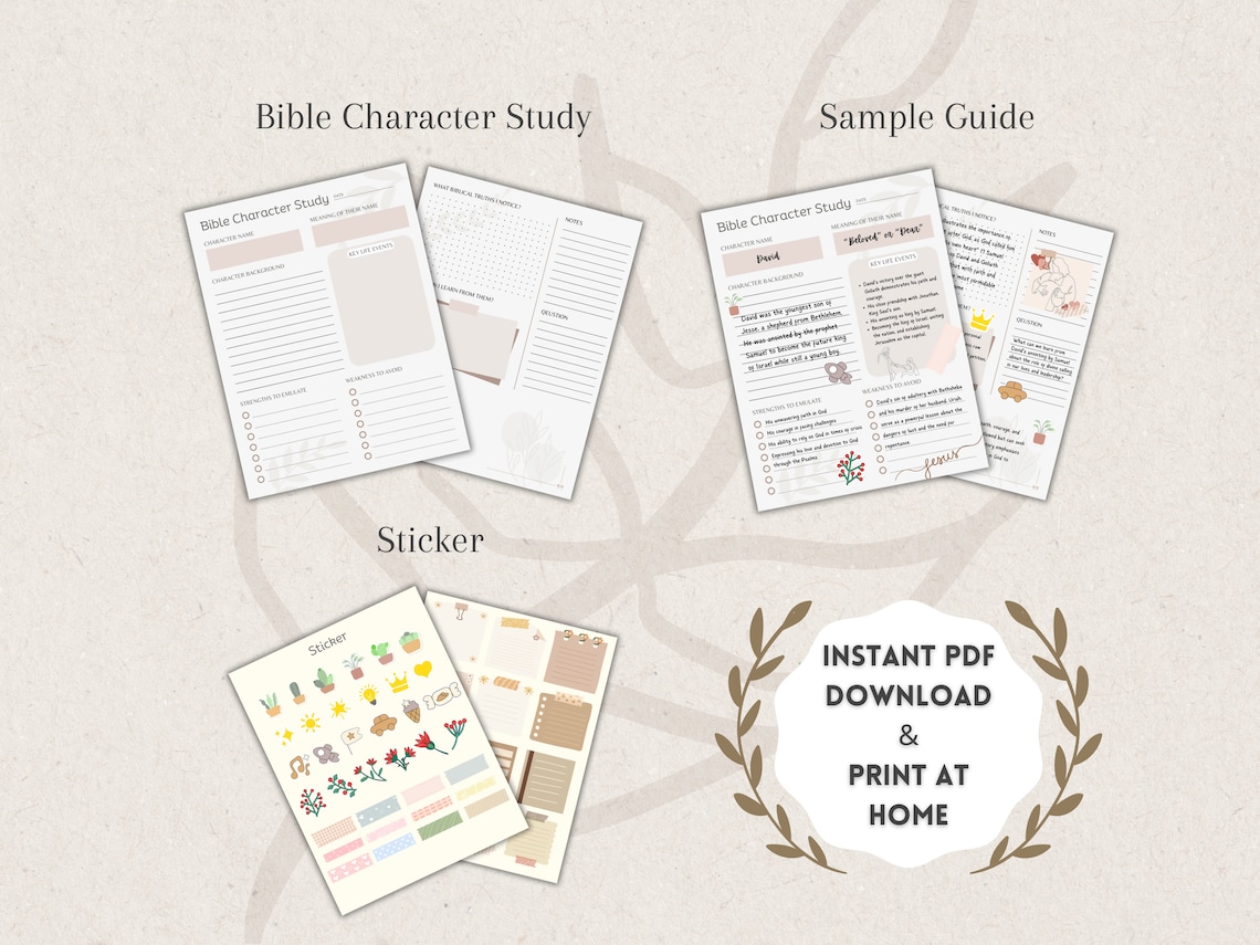 Bible Character Study, Bible Study Printable, Christian Character ...