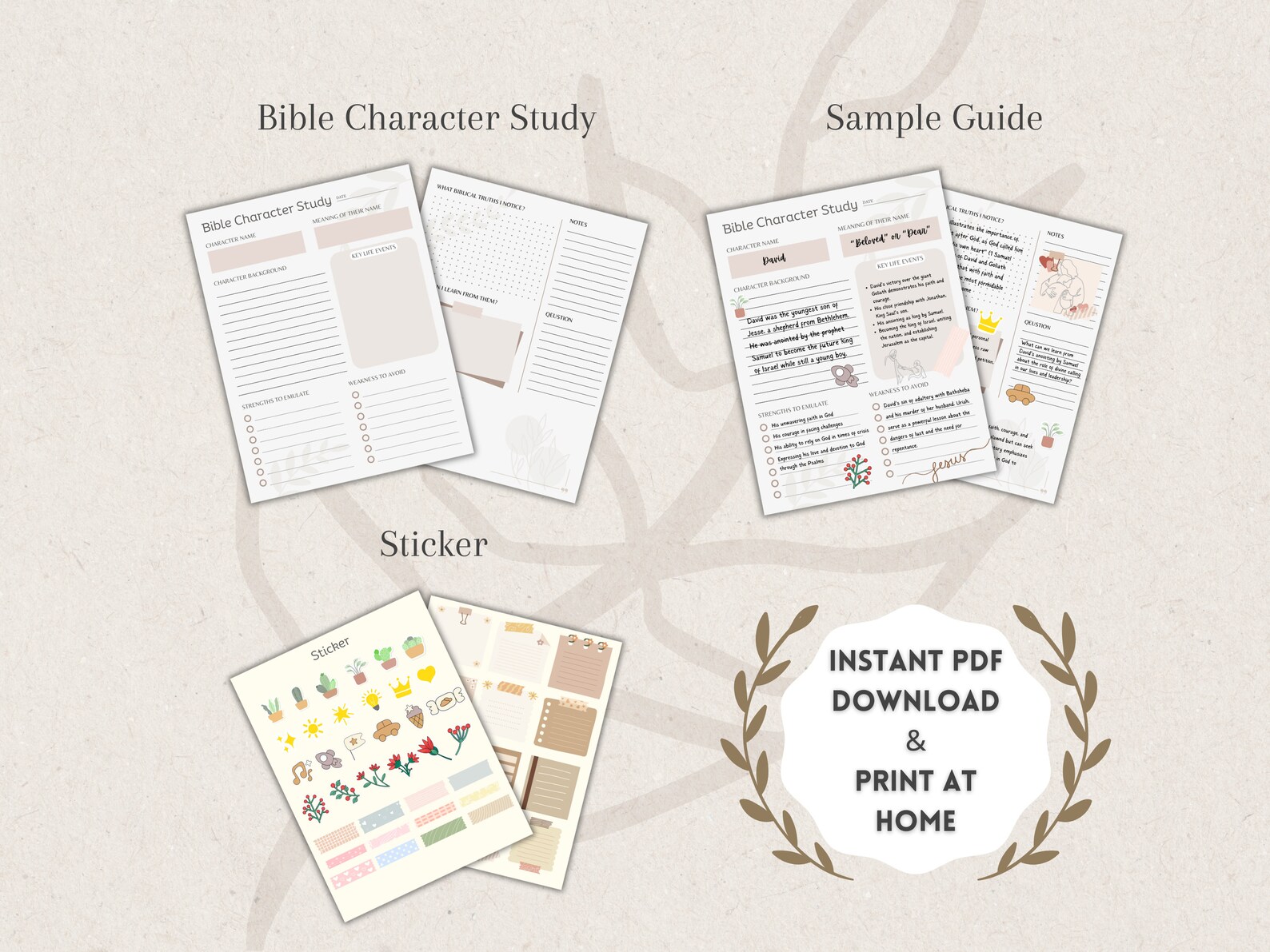 Bible Character Study, Bible Study Printable, Christian Character ...