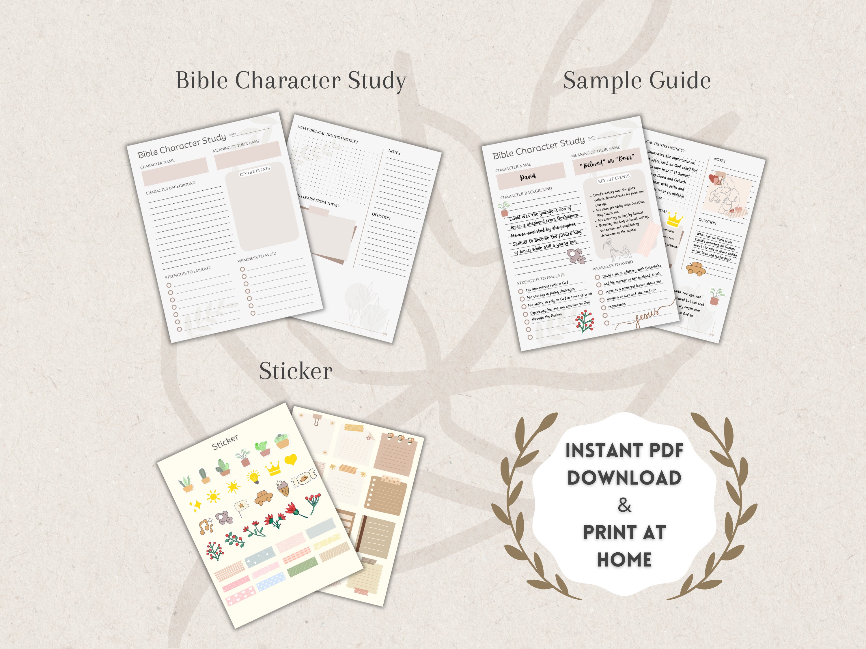 Bible Character Study, Bible Study Printable, Christian Character ...