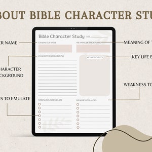 Bible Character Study, Bible Study Printable, Christian Character ...