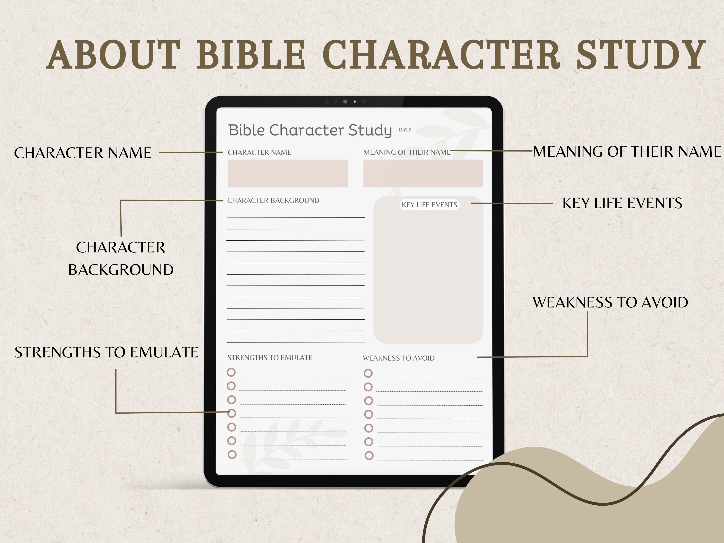 Bible Character Study, Bible Study Printable, Christian Character ...