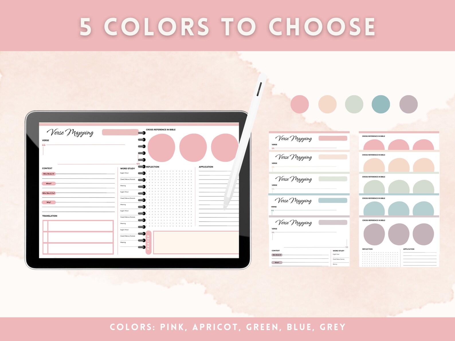 Bible Verse Mapping - Bible Printable Study Guide - Bible Study Bundle ...