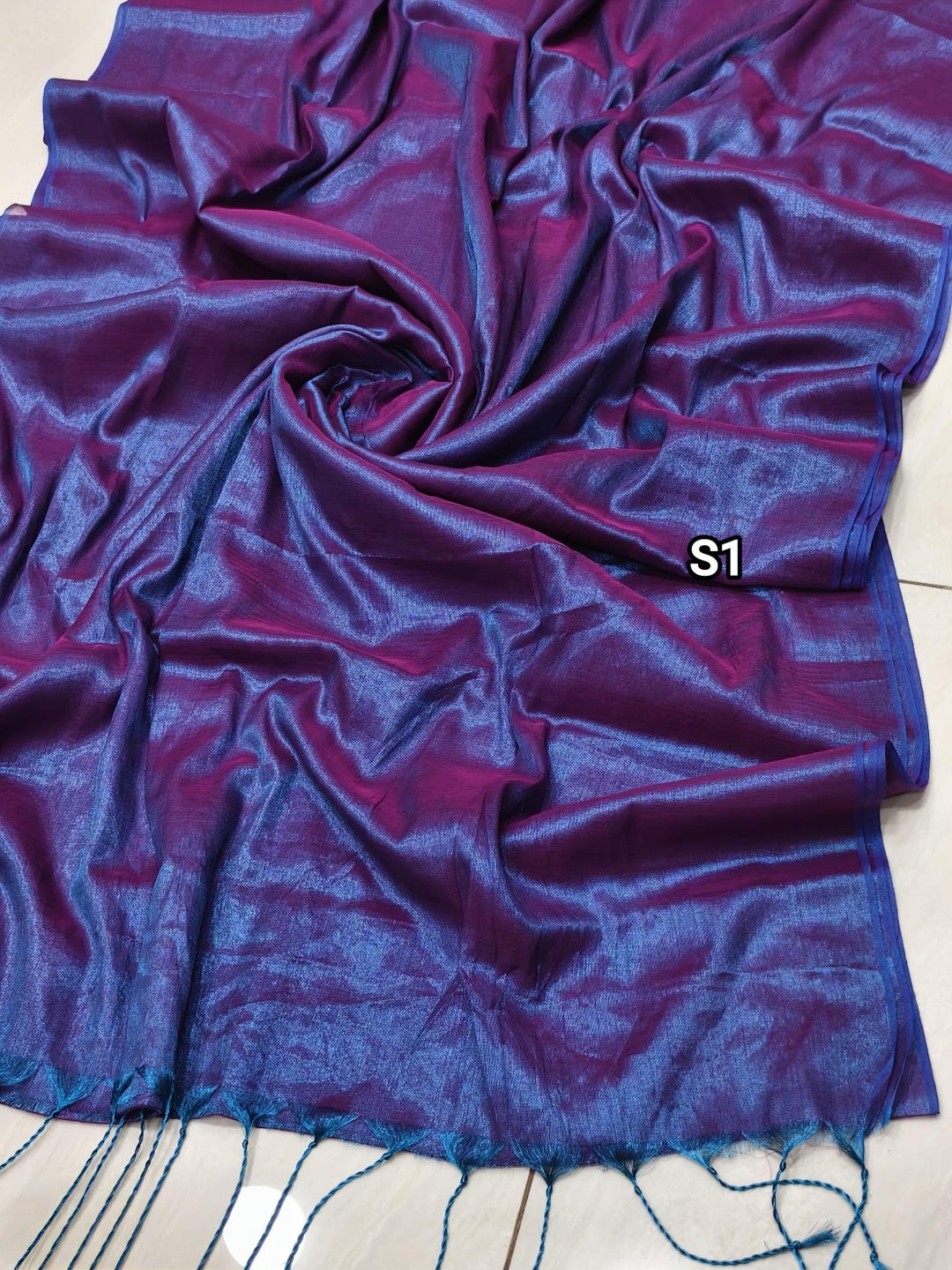 Handwoven Tissue Khadii Saree: Soft Mercerised Cotton Uppada Pattu With ...